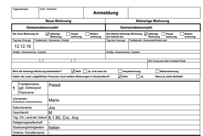 Registration in Berlin ''Die Anmeldung'' support - Club Globals (AiRelo)